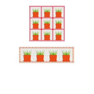 Succulent Block 2 FPP Foundation Paper Piecing Quilt Block Pattern ...