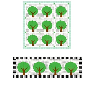 Oak Tree FPP Foundation Paper Piecing Quilt Block Pattern Digital ...