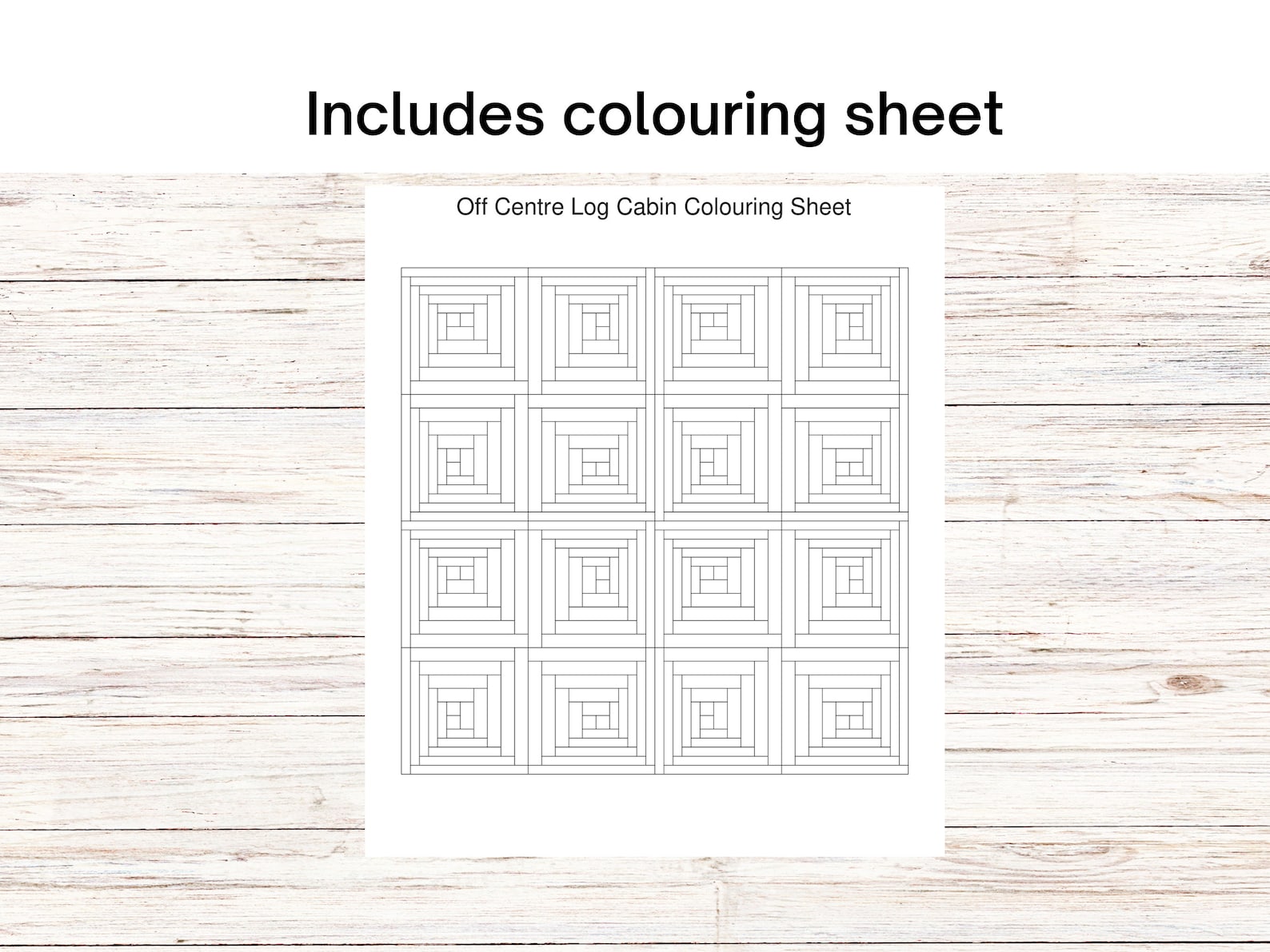 Off Centre Log Cabin Quilt Block FPP Pattern (digital Download) - Etsy