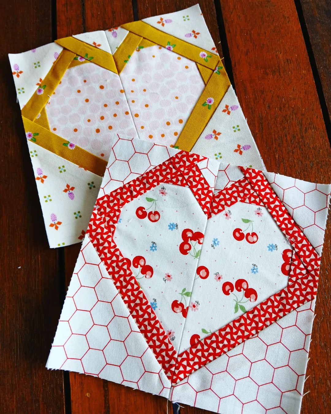 Heart Outline FPP Foundation Paper Piecing Quilt Block Pattern Digital ...