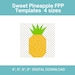 Sweet Pineapple FPP Foundation Paper Piecing Quilt Block Pattern ...
