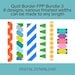 Quilt Border FPP Template Bundle 3 Foundation Paper Piecing Quilt Block ...