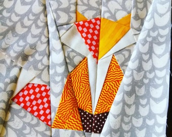 Foxy Fox, Foundation Paper Piecing Pattern FPP, Quilt Block, PDF ...