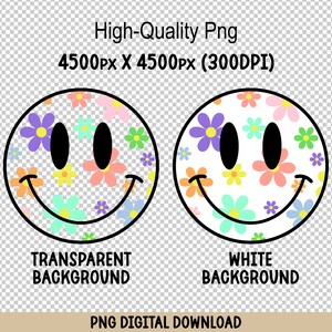 Retro Smiley Face Daisy Flower Png Daisy Flower Indiana Retro Smiley ...