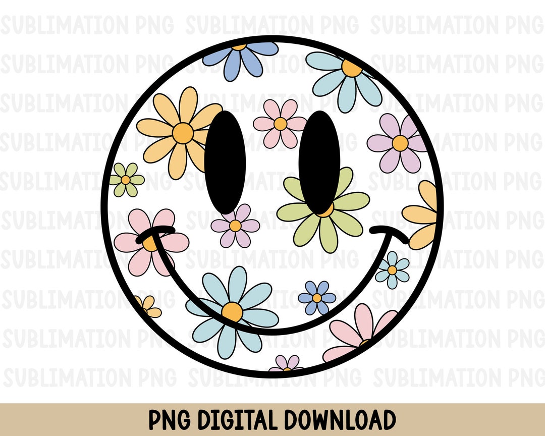 Smiley Face Daisy Flower Png Daisy Flower Nebraska Mix Retro Smiley Png ...
