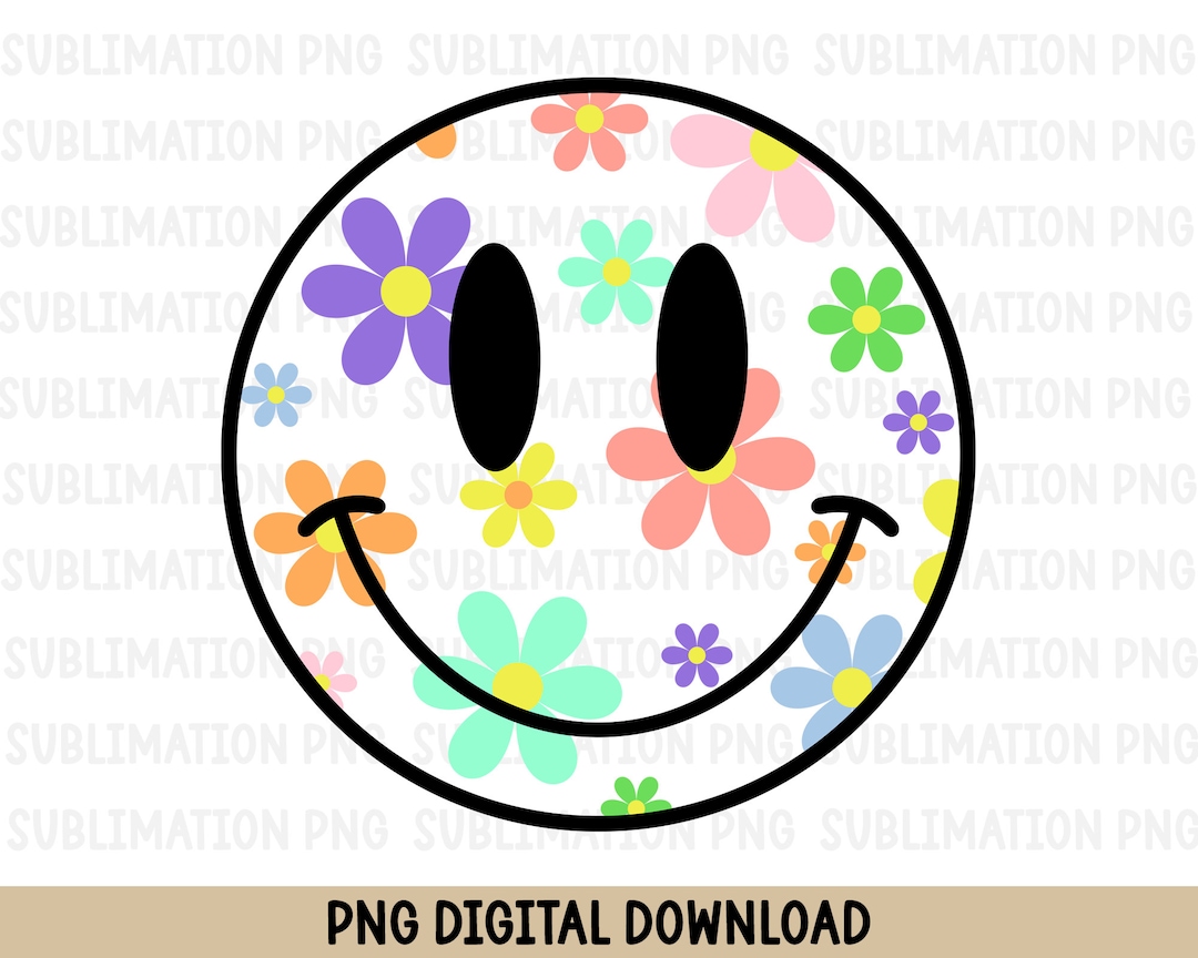 Retro Smiley Face Daisy Flower Png Daisy Flower Indiana Retro Smiley ...