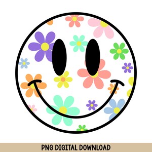 Retro Smiley Face Daisy Flower Png Daisy Flower Indiana Retro Smiley ...