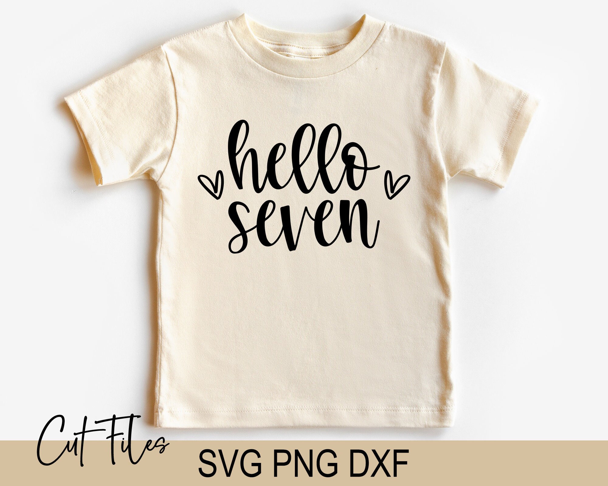 Hello Seven Svg Birthday Svg 7th Birthday Svg 7th - Etsy