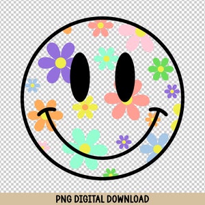 Retro Smiley Face Daisy Flower Png Daisy Flower Indiana Retro Smiley ...