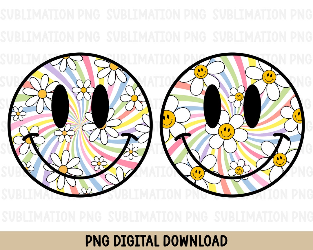 Retro Smiley Face Daisy Flower Png Sunshine Daisy Flower Arizona Retro ...