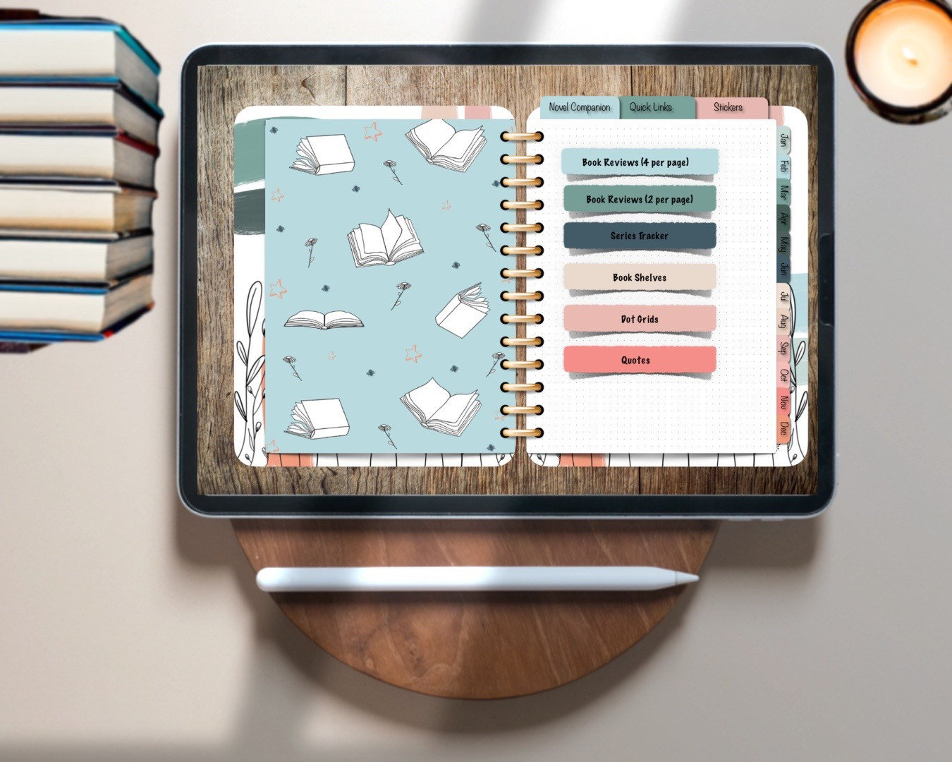 Digital Reading Journal 2022, Bookish Goodnotes Planner Digital ...