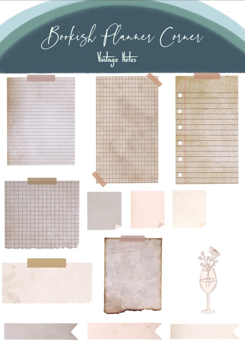 Digital Sticky Notes, Rose Gold Reading Stickers for Goodnotes ...