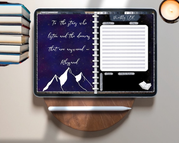ACOTAR Night Court Theme Digital Reading Journal 2022 & | Etsy
