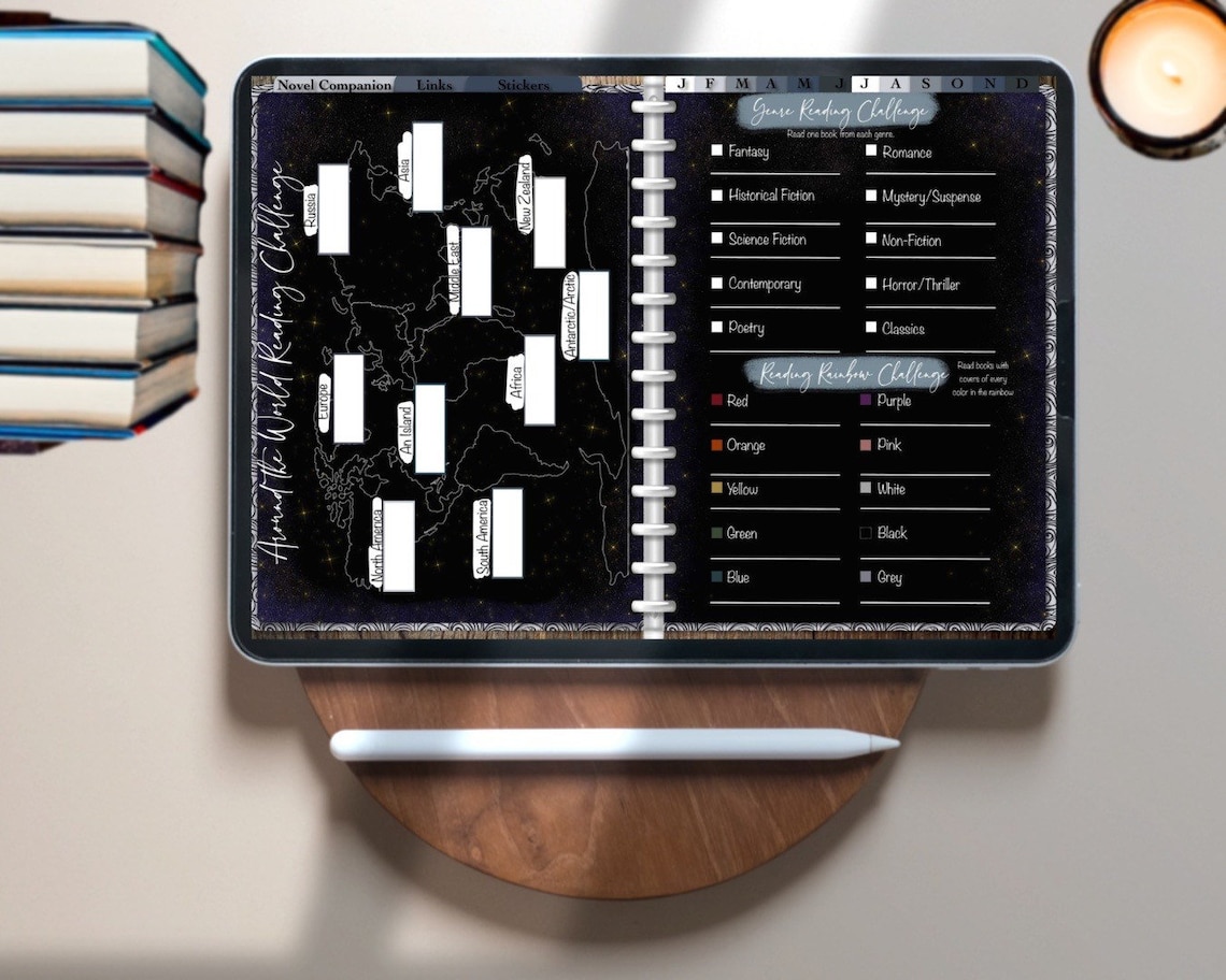 ACOTAR Night Court Theme Digital Reading Journal 2022 & | Etsy