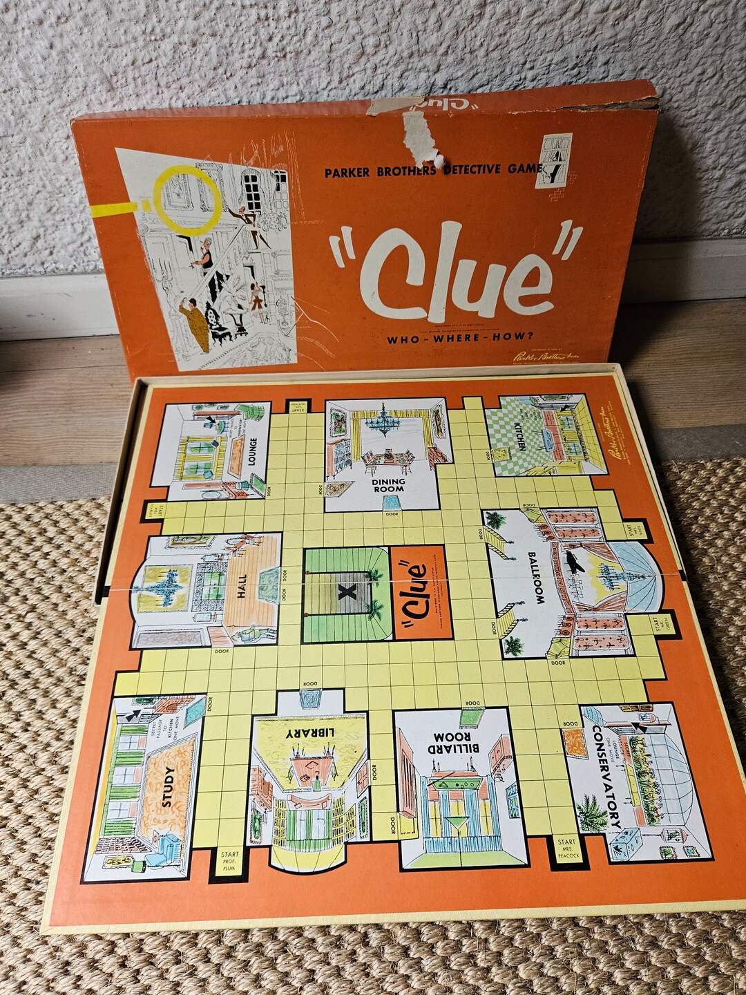 1960 Vintage Clue Board Game - Etsy