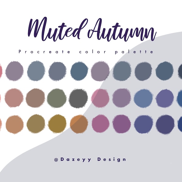Muted Autumn Color Palette - Etsy