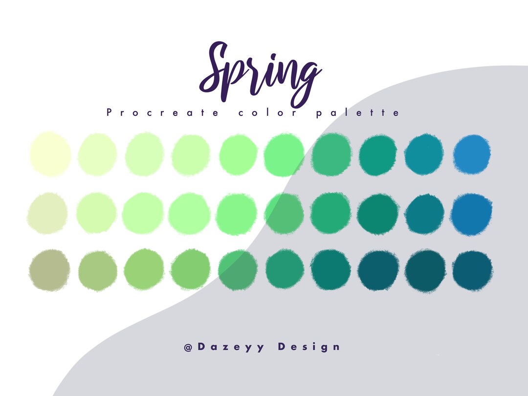 Spring Procreate Color Palette Color Swatches iPad Lettering ...