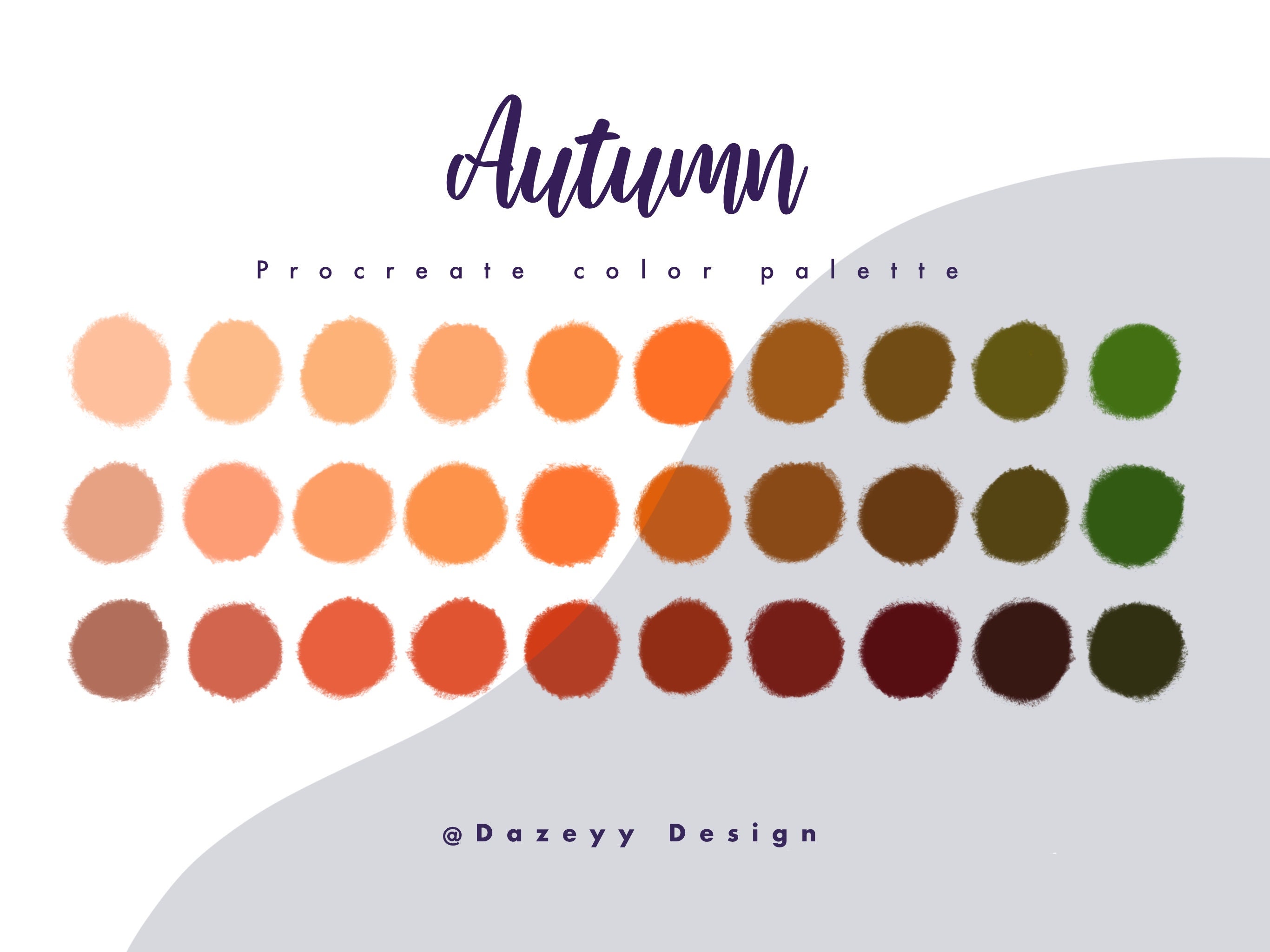 Autumn Procreate Color Palette Color Swatches Ipad - Etsy