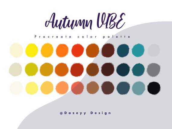Autumn VIBE Procreate Color Palette Color Swatches Ipad | Etsy