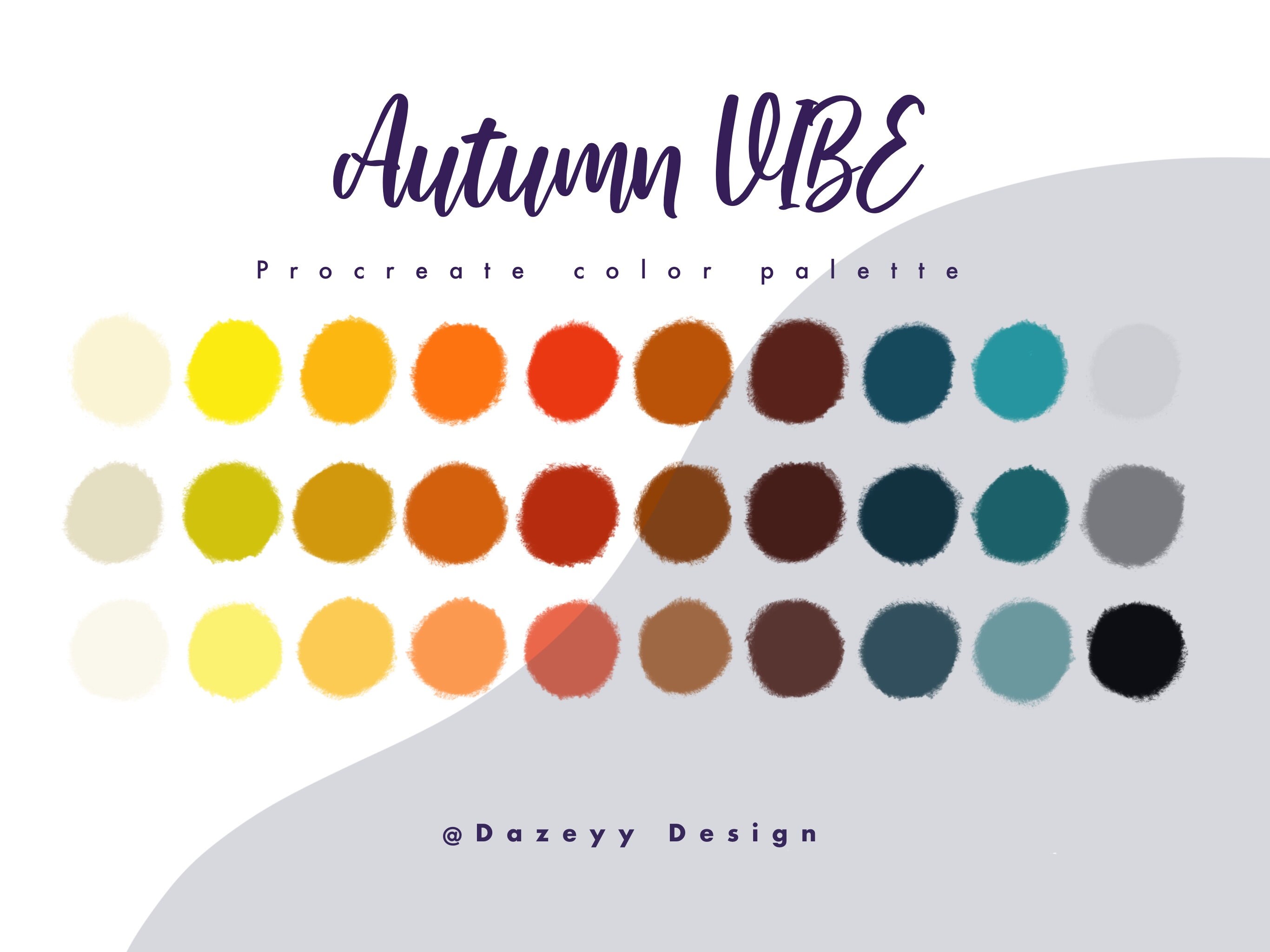 Autumn VIBE Procreate Color Palette Color Swatches Ipad | Etsy