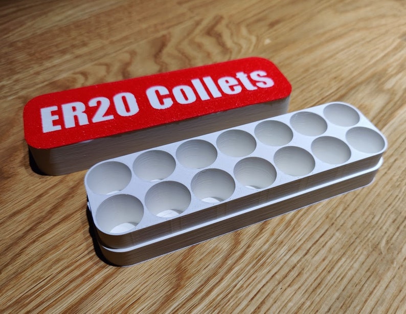 3D Printable ER20 Collet Box. Holds Full Set of Collets Digital ...