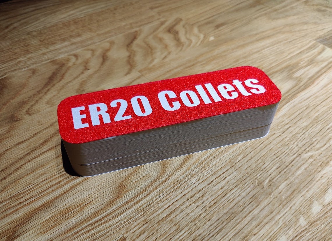 3D Printable ER20 Collet Box. Holds Full Set of Collets Digital ...