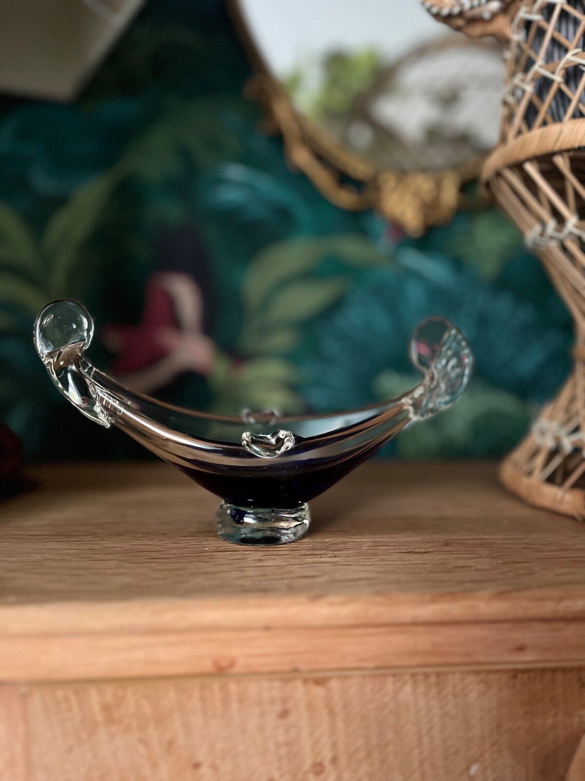 Murano Art Glass Mid Century Blue Handblown Glass Gondola Boat - Etsy