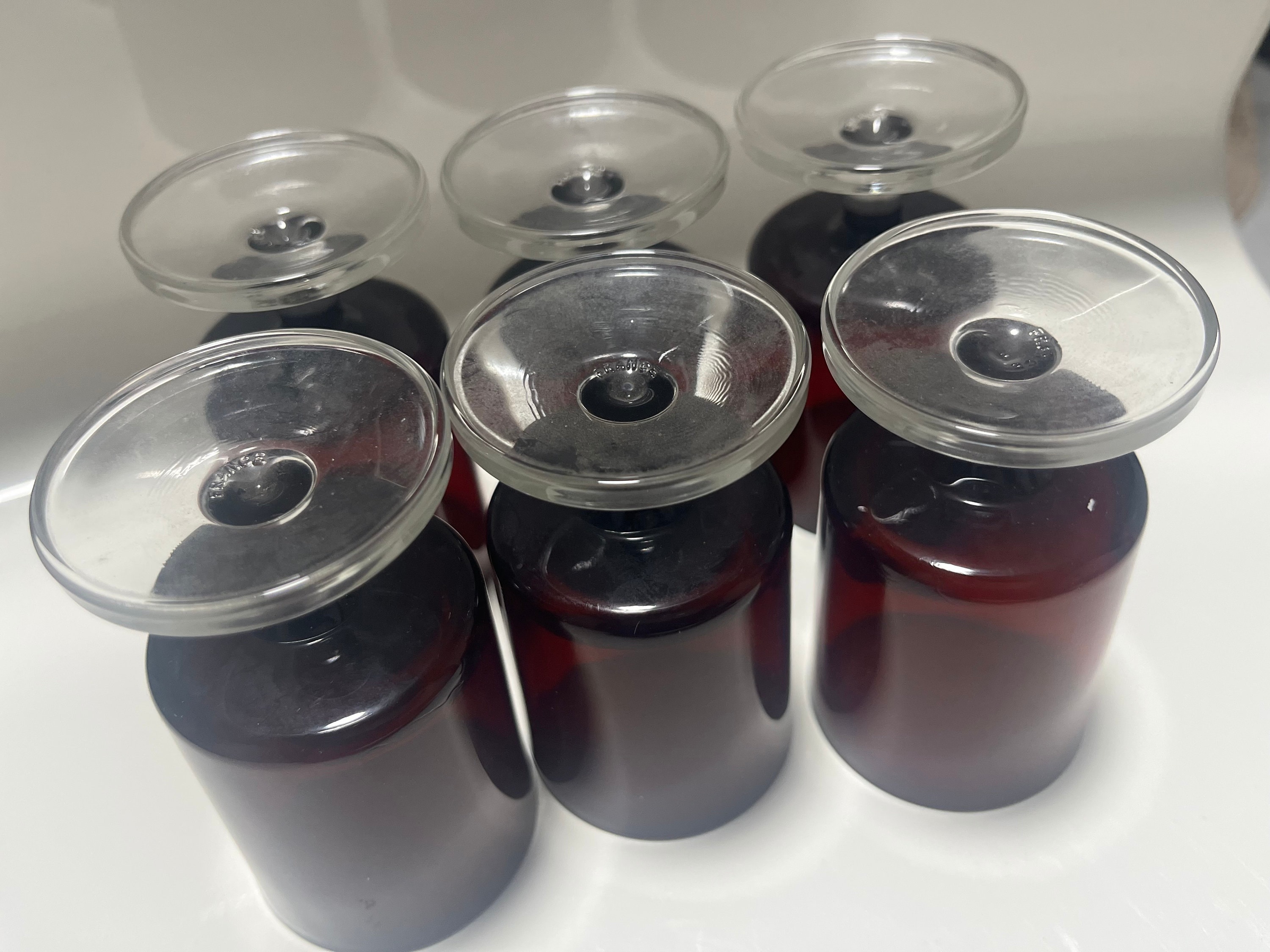 Set of Four French Vintage Mid Century Ruby Red Sherry / - Etsy