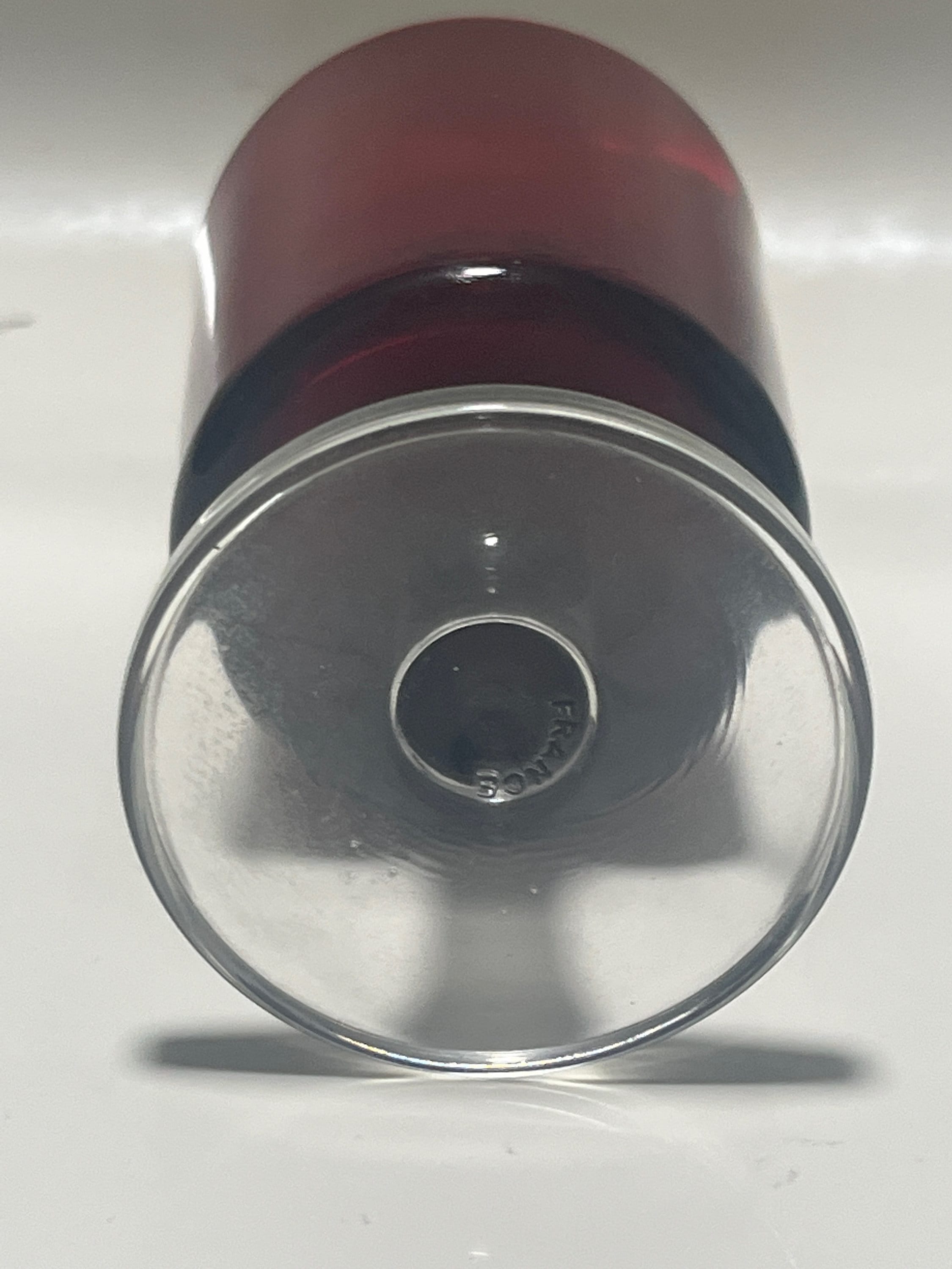 Set of Four French Vintage Mid Century Ruby Red Sherry / - Etsy