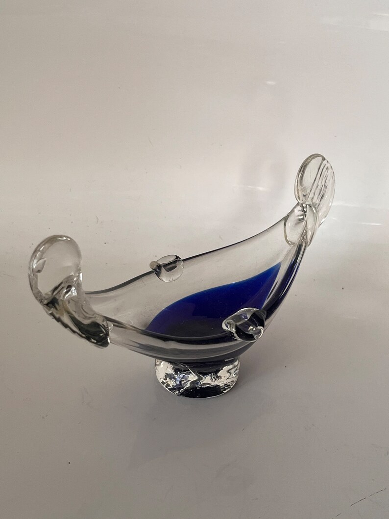 Murano Art Glass Mid Century Blue Handblown Glass Gondola Boat - Etsy