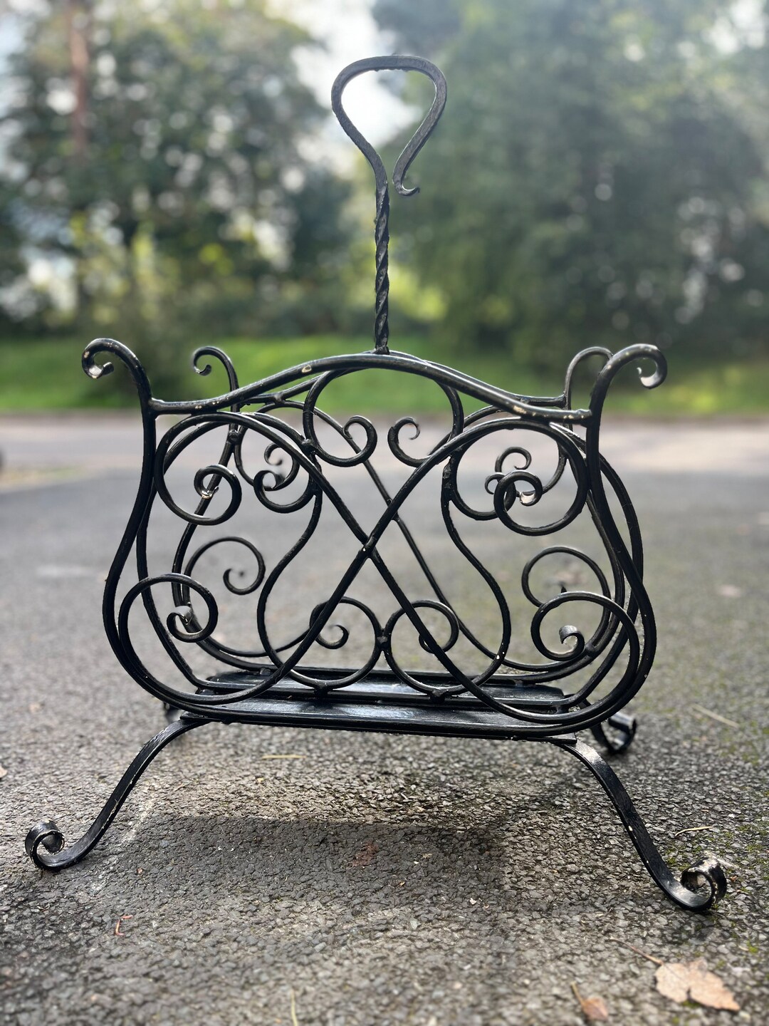 Vintage Wrought Iron Magazine/newspaper Rack - Etsy
