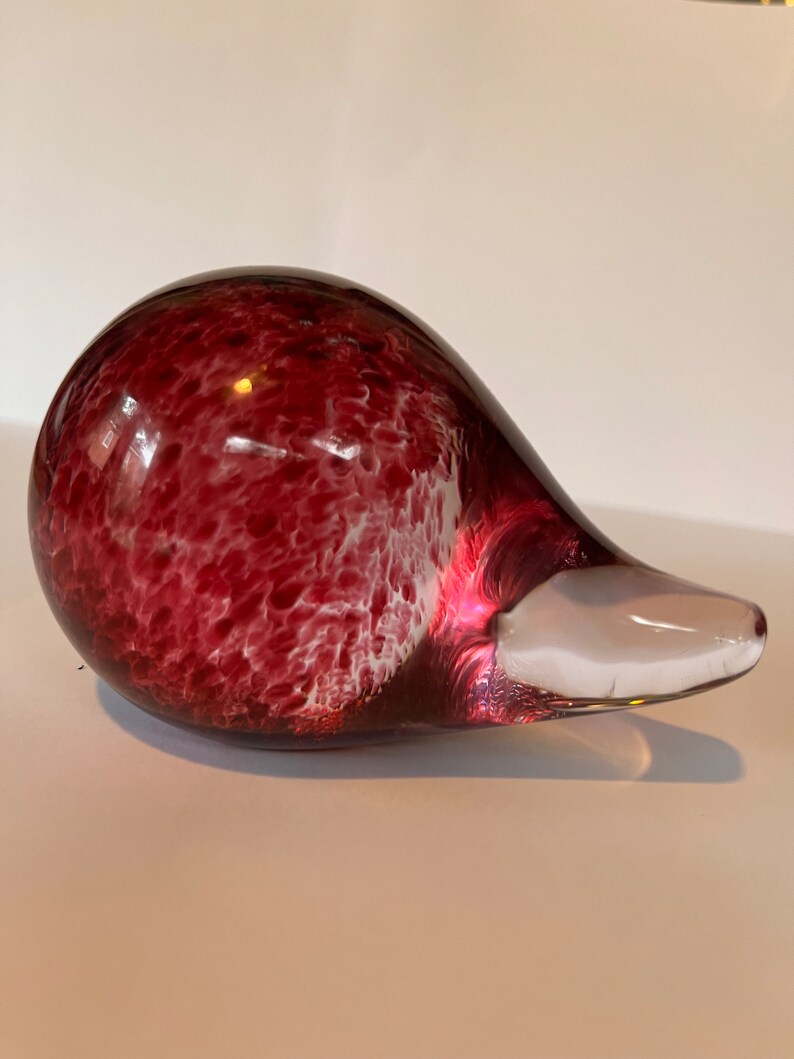 Vintage Studio Glass Hedgehog Paperweight Purple Marble Effect - Etsy