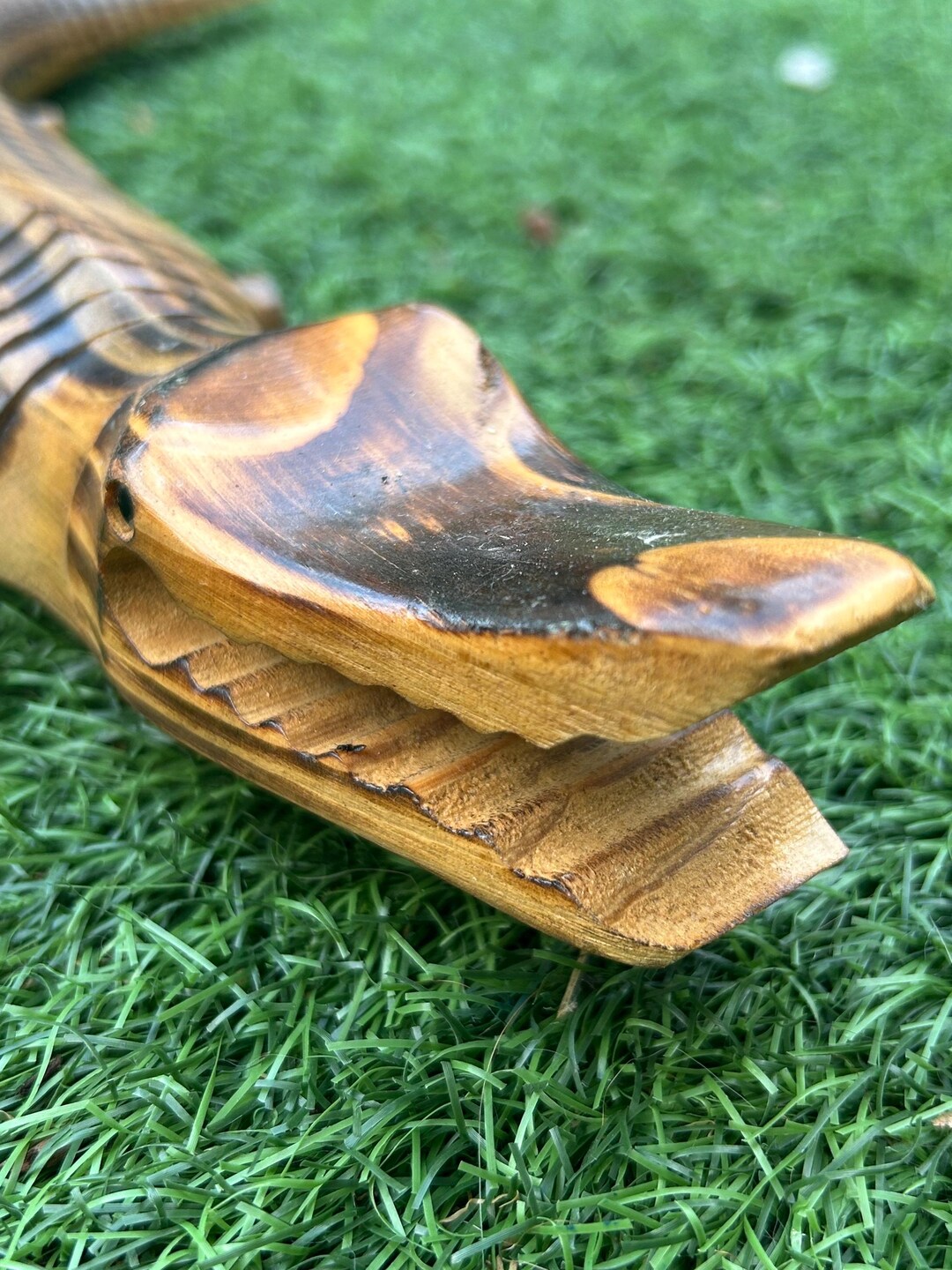 Vintage Articulated Wooden Crocodile: Hand-carved Folk Art Sculpture - Etsy