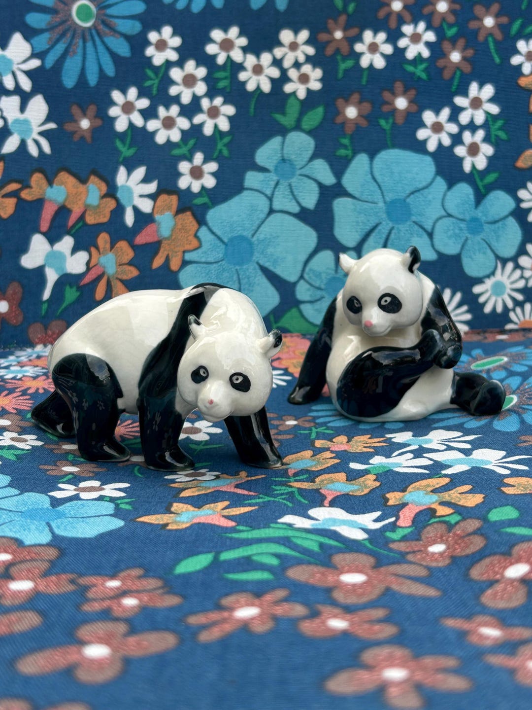 Vintage Lomonosov Panda Figurines: 1970s USSR Porcelain Animals - Etsy