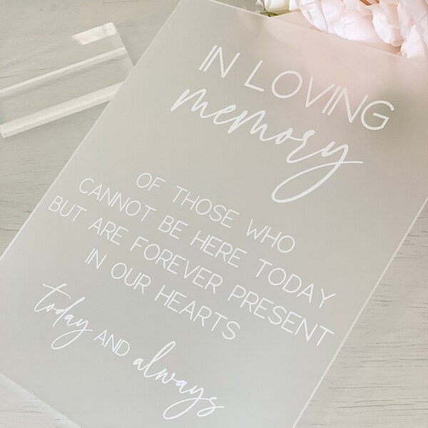 Memory Table Wedding Sign - Etsy