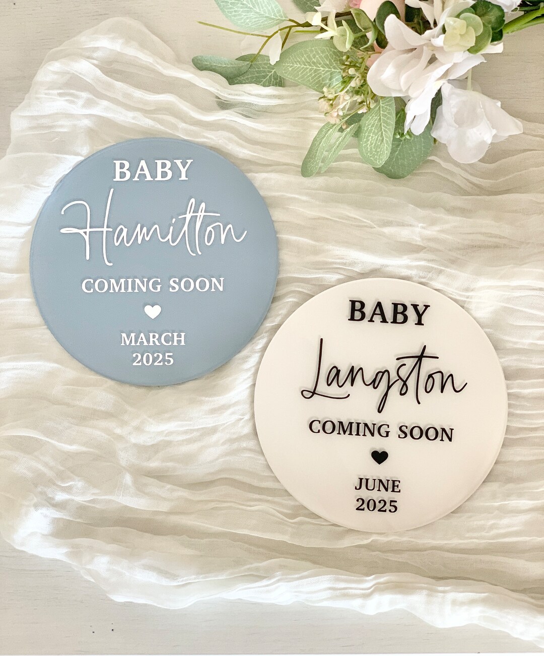 Pregnancy Announcement Sign, Birth Announcement Sign, Baby Coming Soon ...