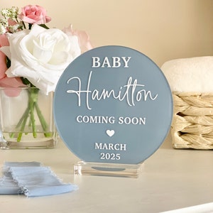 Pregnancy Announcement Sign, Birth Announcement Sign, Baby Coming Soon ...