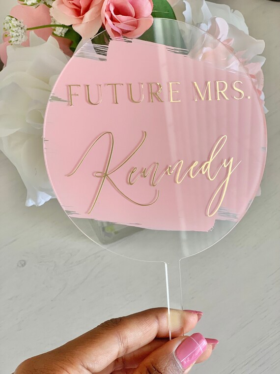 Bridal Shower Cake Topper Custom Acrylic Cake Topper - Etsy