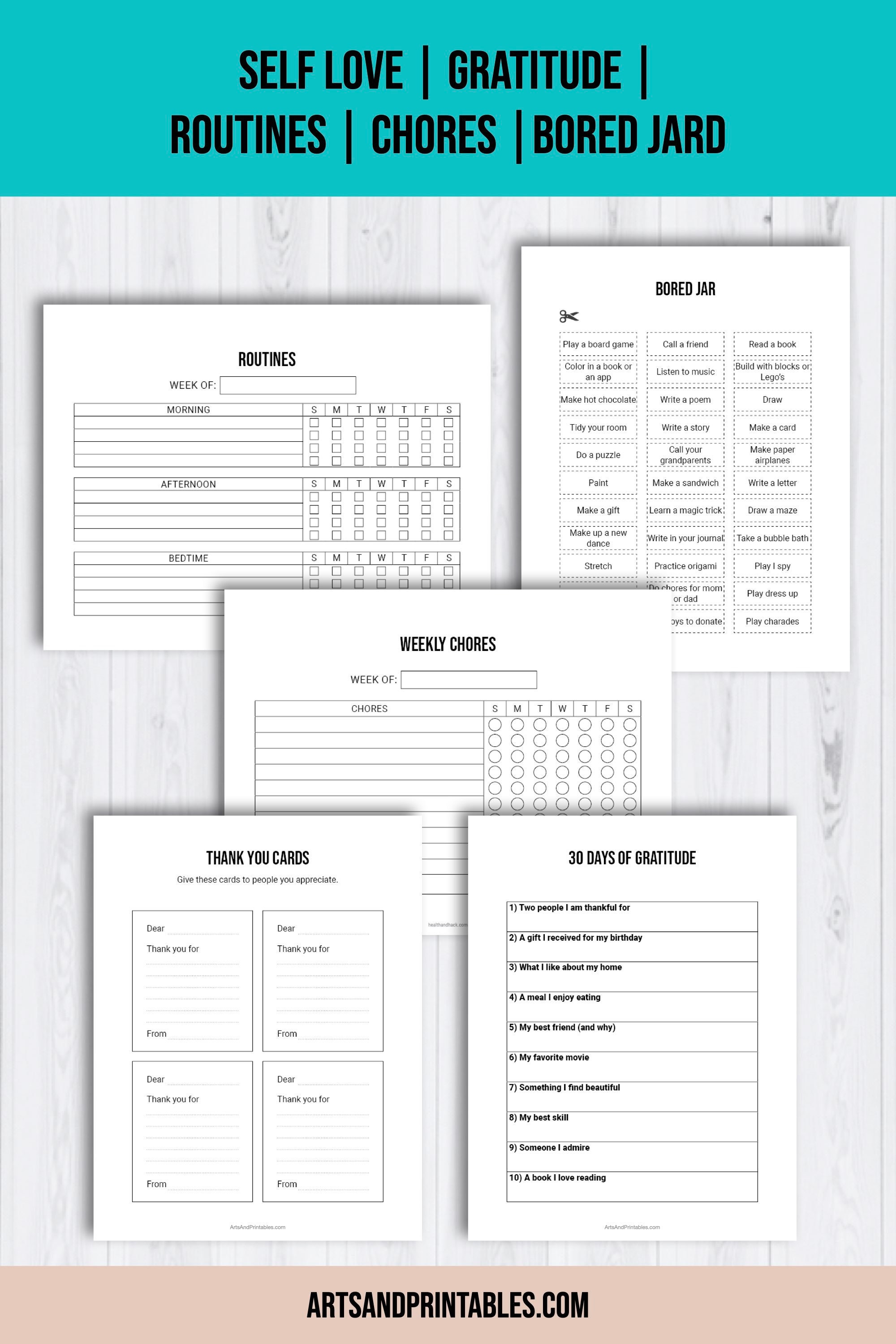 Printable Bullet Journal for Children Kids Chores Tracker Printable ...