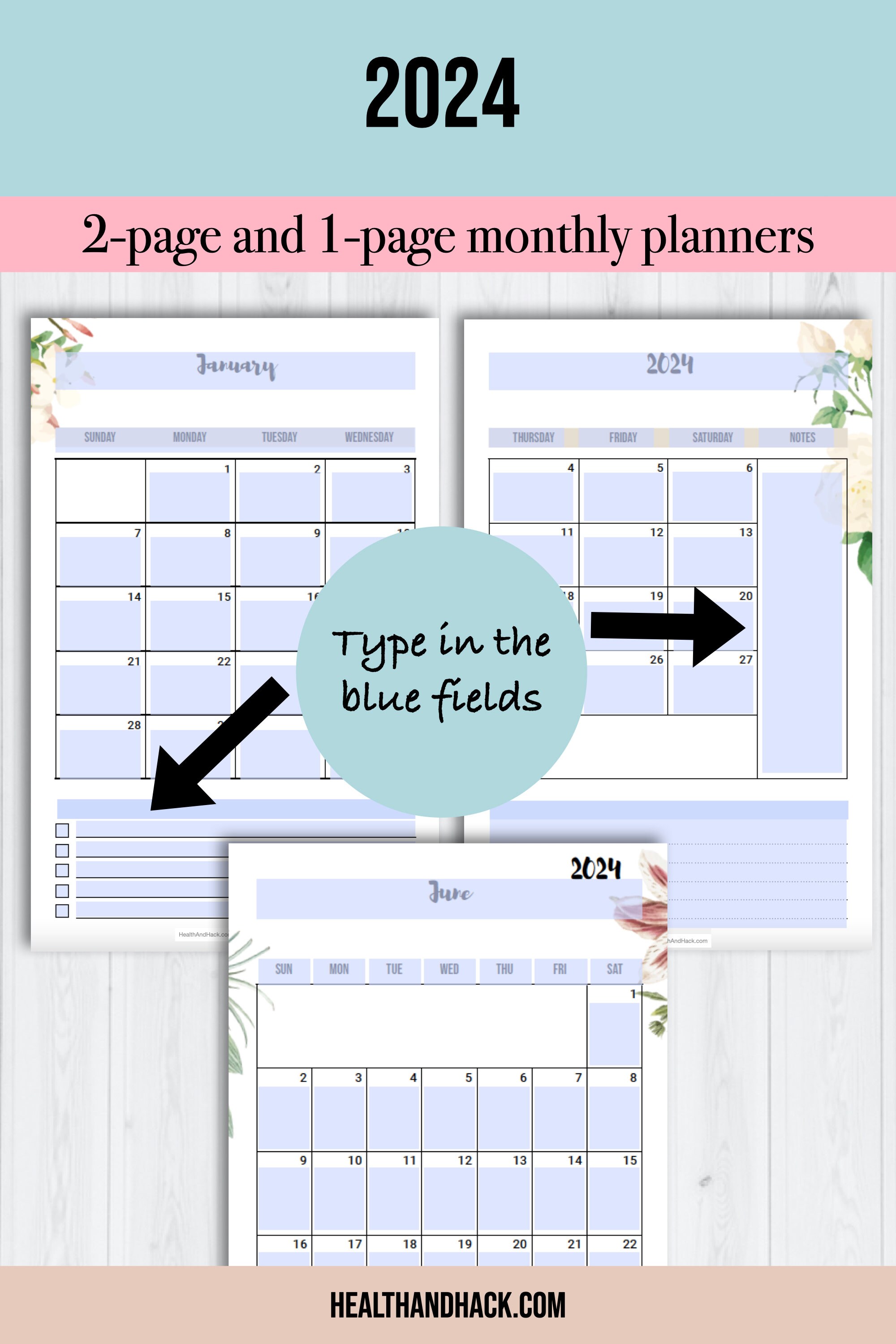 Printable Weekly Planner 2024 2025 | Printable Monthly Planner ...