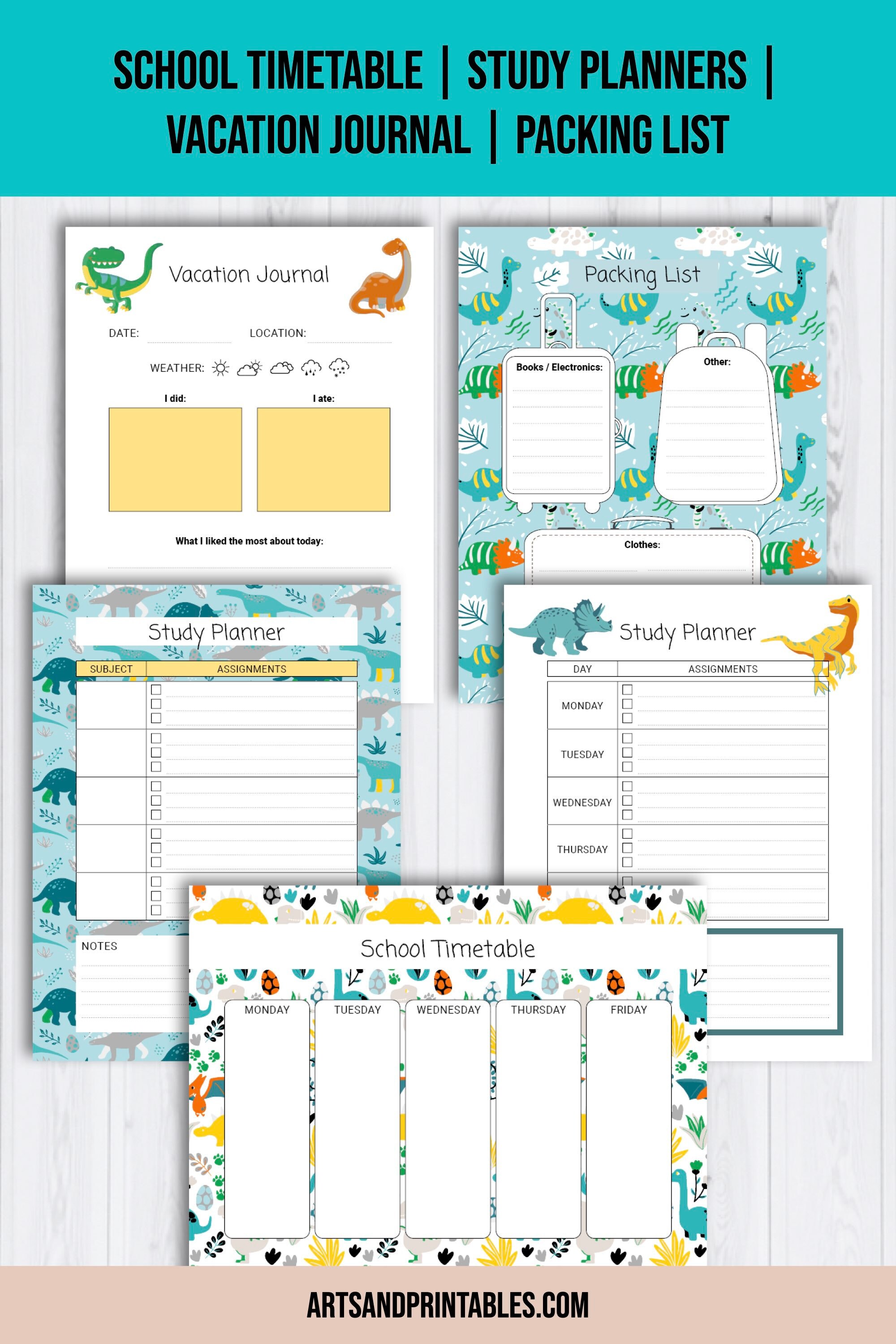 Printable Planner for Kids Printable Planner for Boys Printable ...