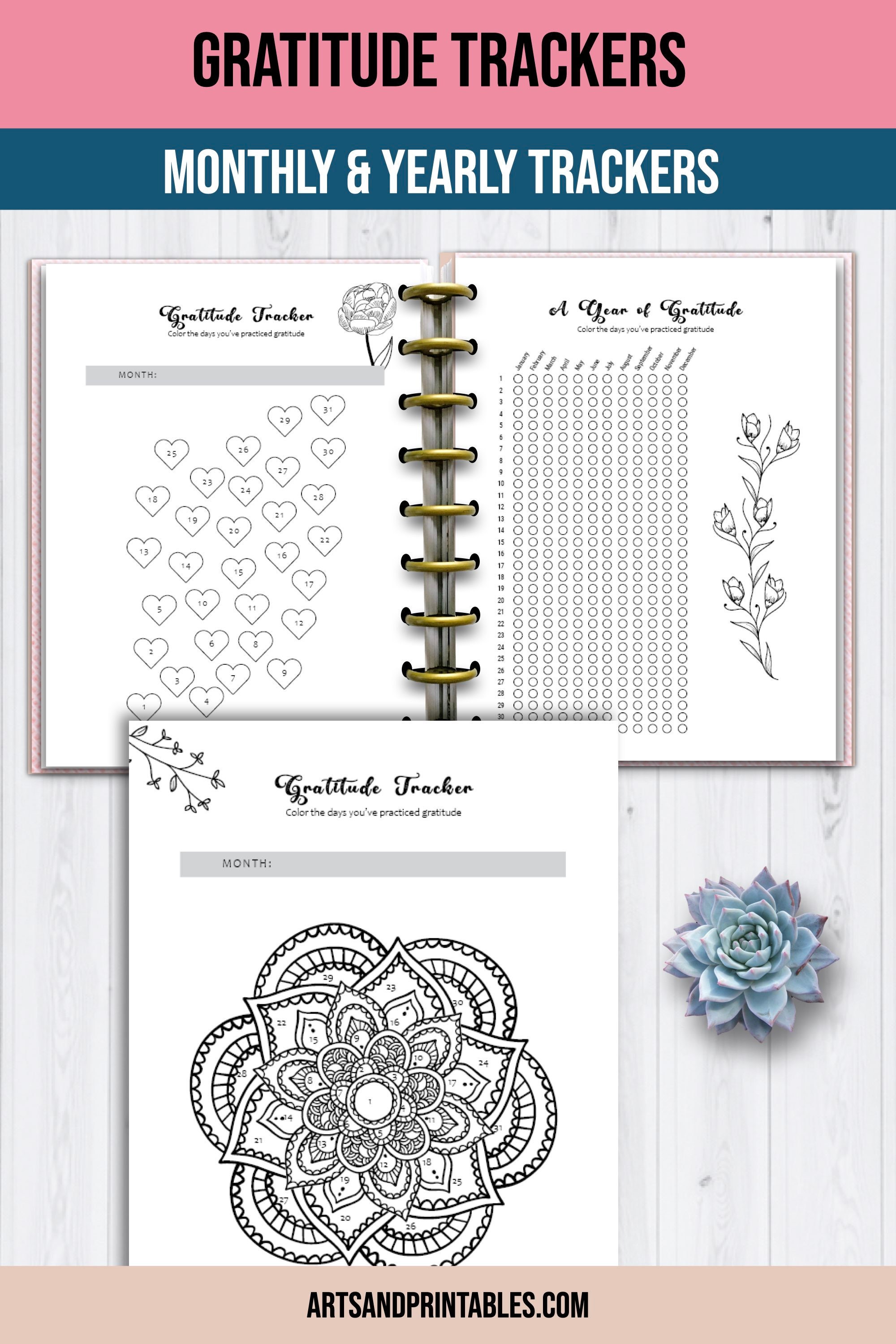Printable Gratitude Log | Affirmation Planner | Printable Gratitude ...