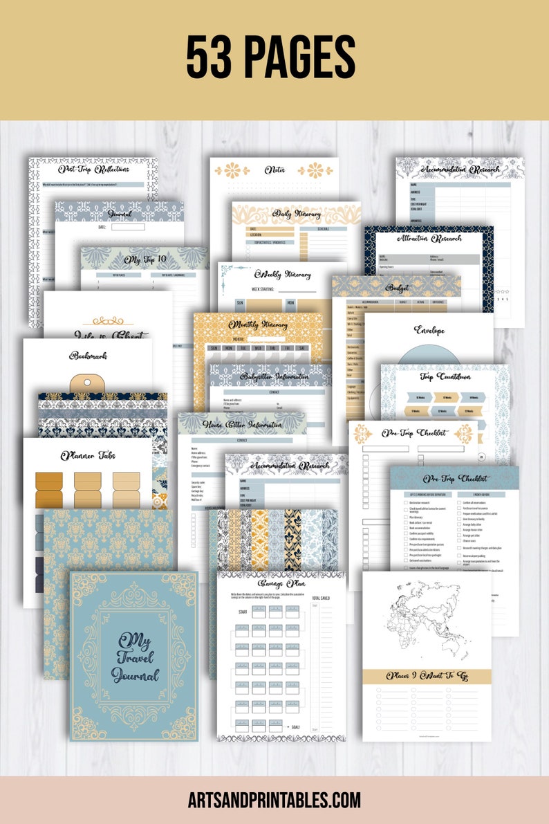 Printable Trip Journal | Printable Vacation Planner | Printable Travel ...