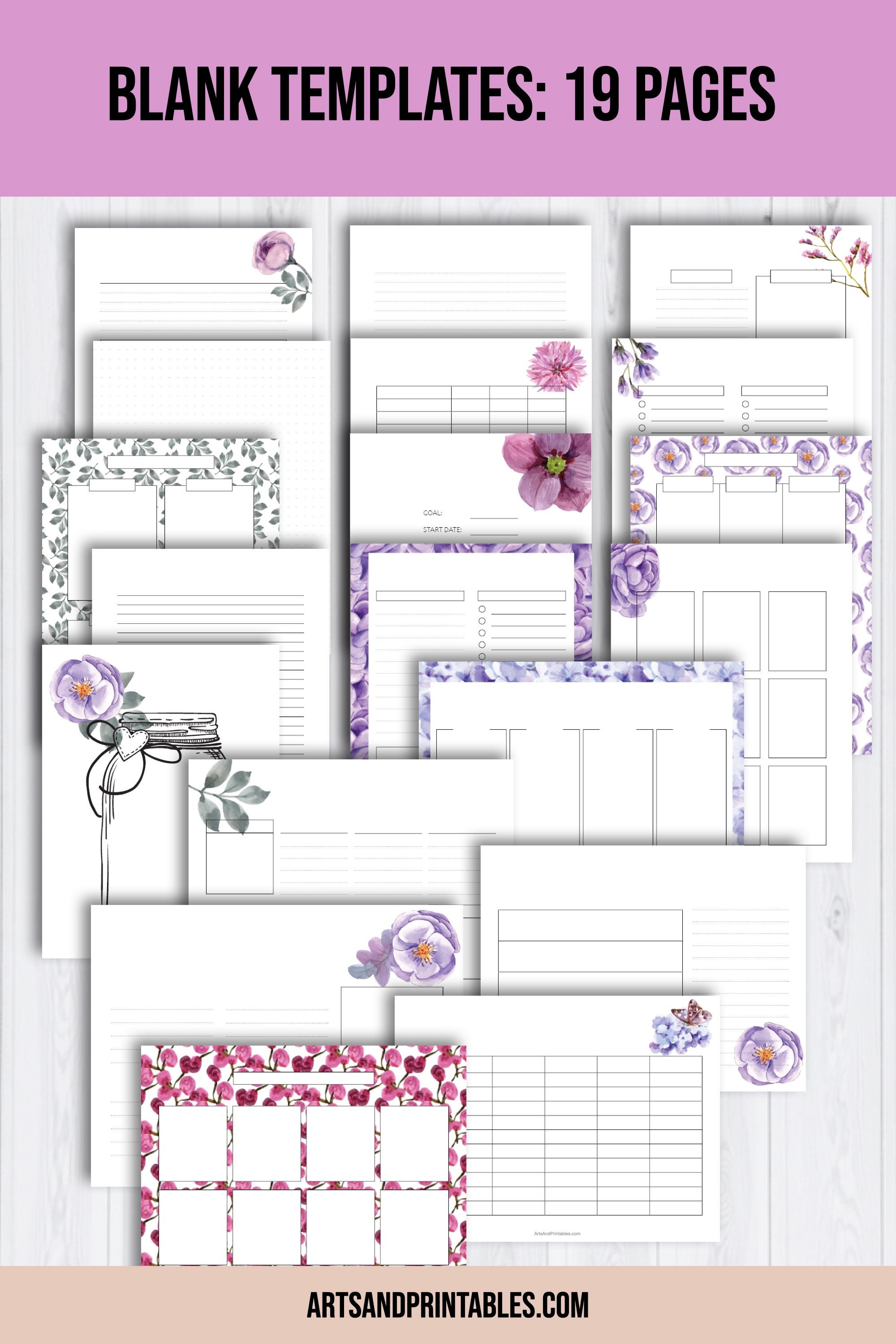 Printable Premade Journal Templates Printable Cleaning | Etsy