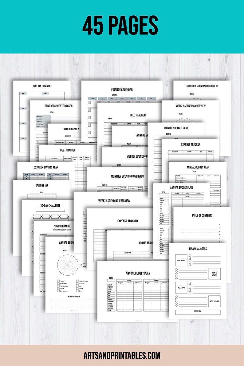 Printable Expense Tracker Spending Log Finance Journal - Etsy