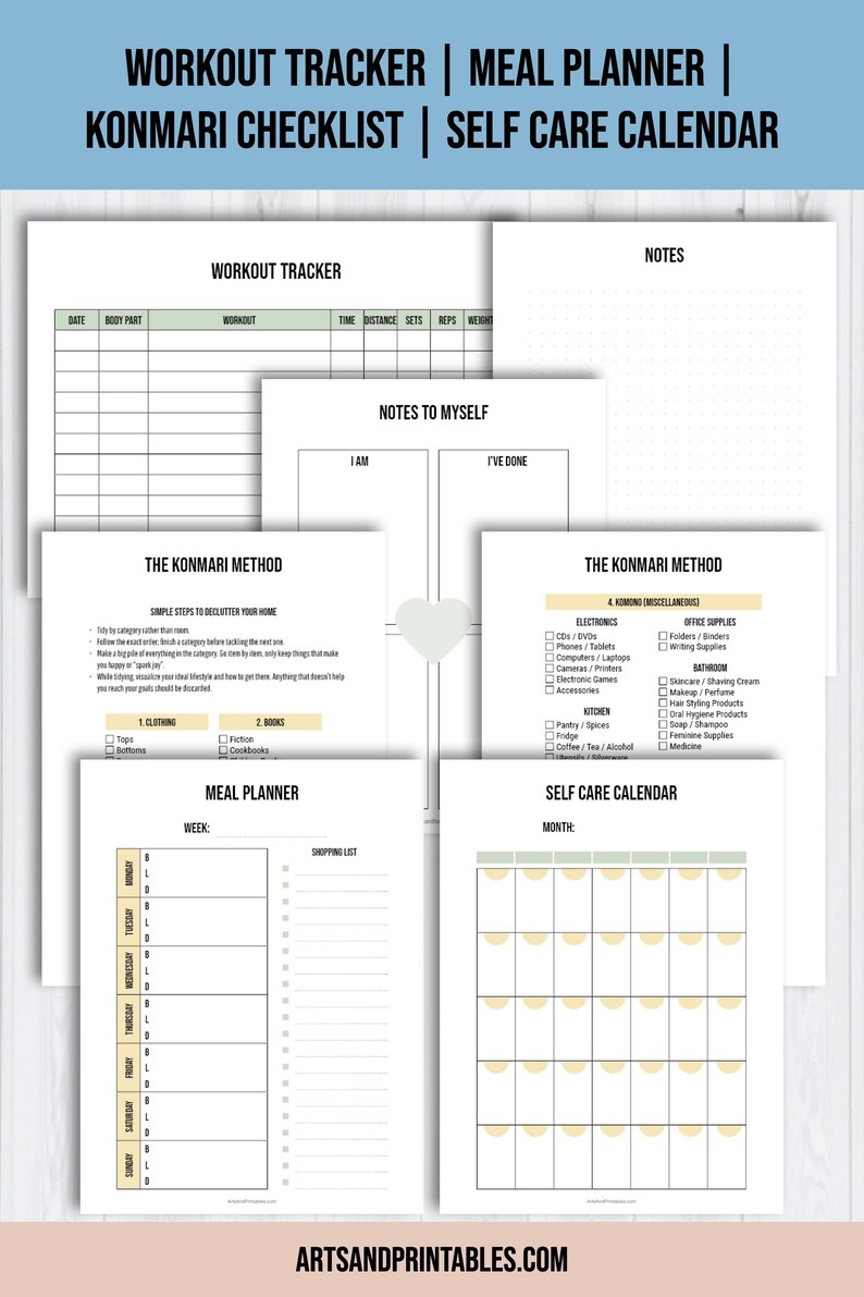 Printable Wellness Log Printable Self-care Checklist - Etsy