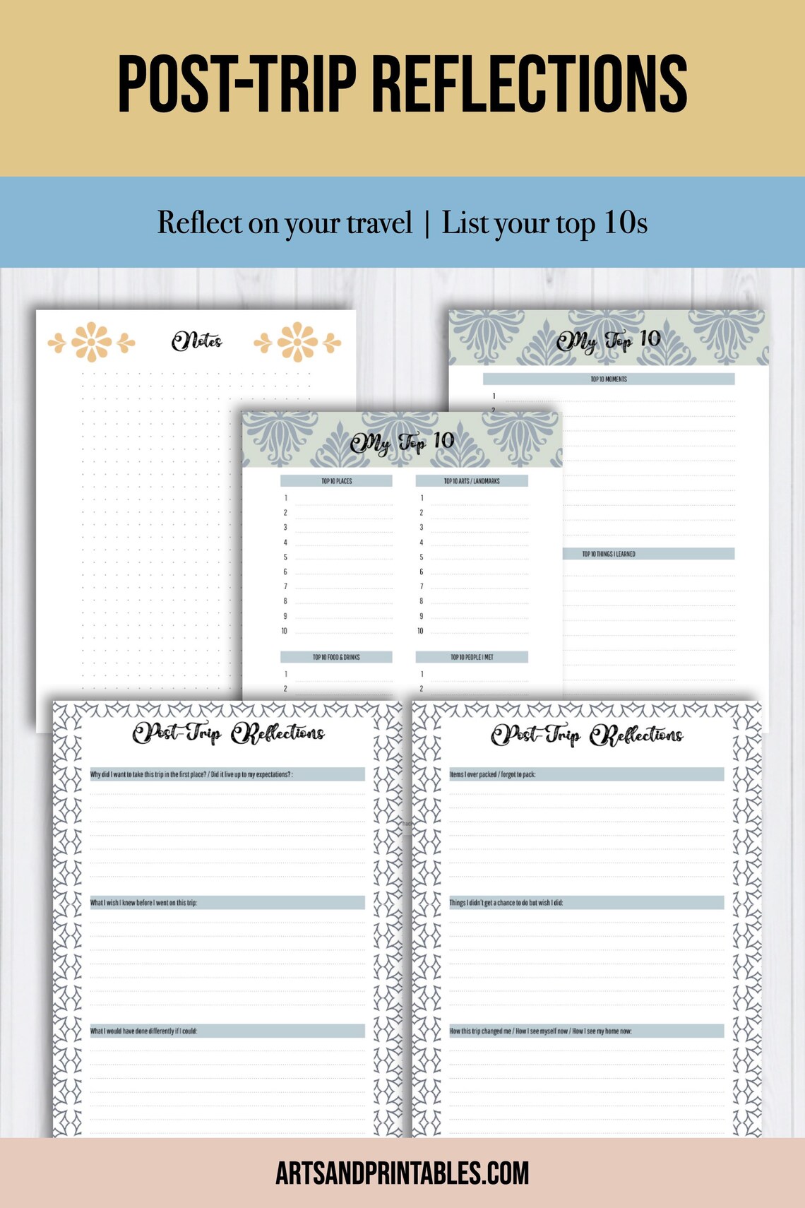 Printable Trip Journal Printable Vacation Planner Printable Travel ...