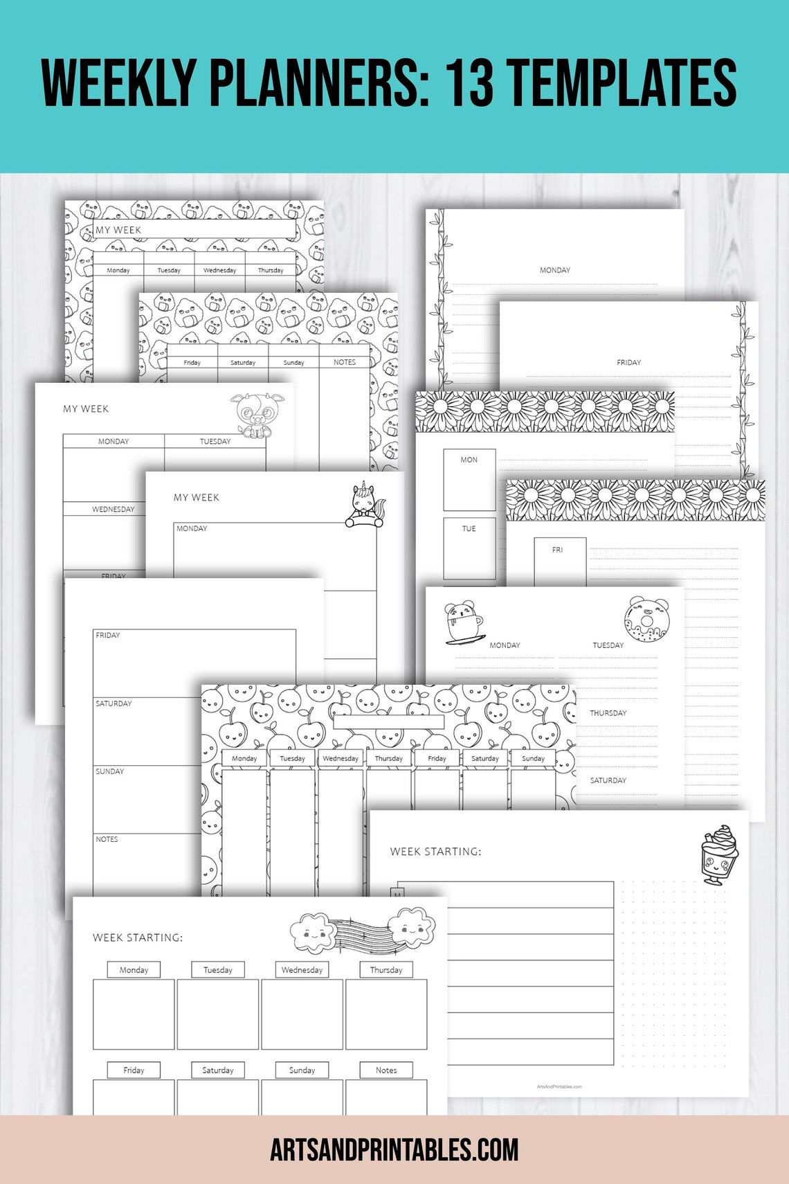 Printable Daily Templates Printable Weekly Schedule Printable Monthly ...