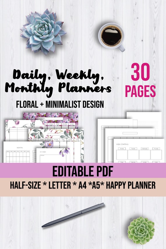 Printable Daily Schedule Printable Weekly Journal - Etsy Canada