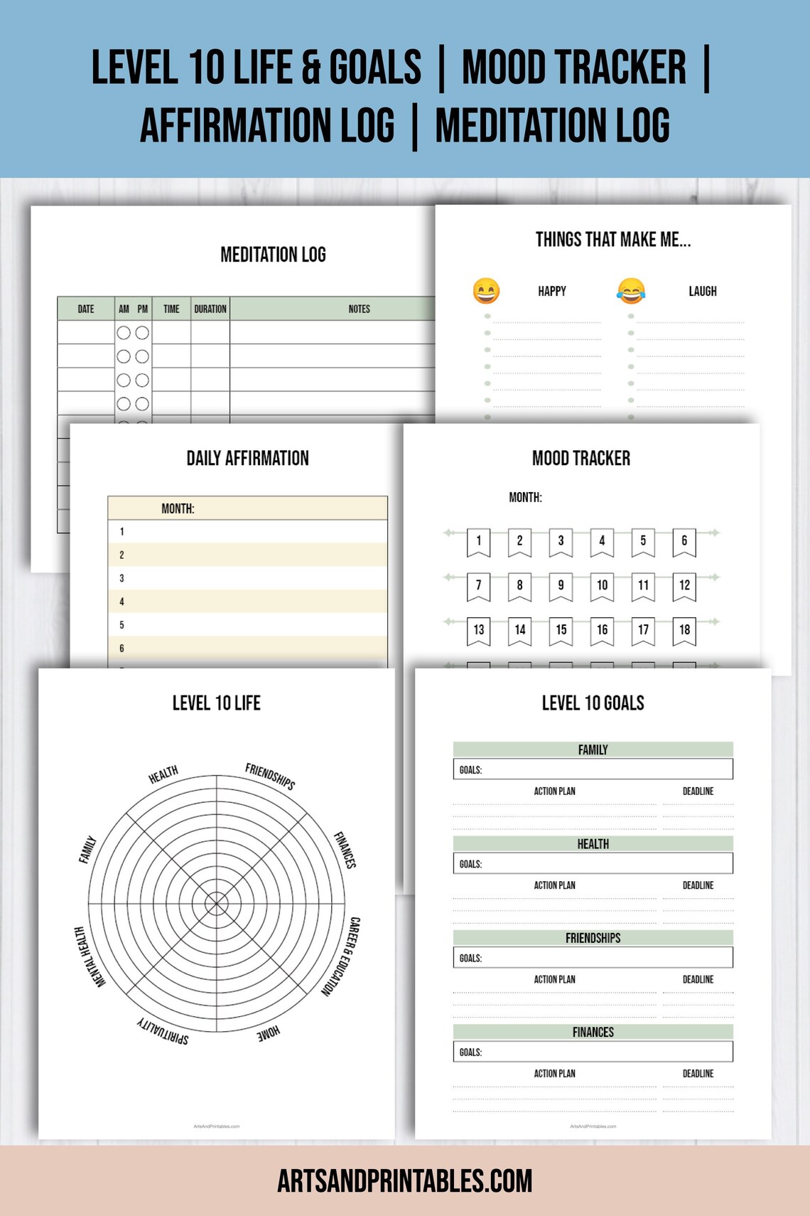 Printable Wellness Log Printable Self-care Checklist - Etsy